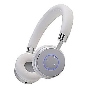 Contixo KB-200 Premium Kids Headphones with Volume Limit Controls (Max 85dB), Bluetooth Wireless Headphones Over-The-Ear with Microphone (White) - Best Gift