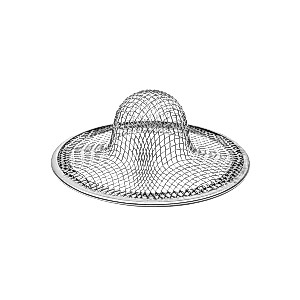 Treasure Gurus Stainless Steel Metal Kitchen Sink Basin 2pc Filter Set Strainer Stopper Bath Tub Hair Catcher Drainer
