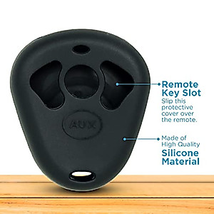 Keyless2Go Replacement for New Silicone Cover Protective Case for Viper Python Remote 474T- Black