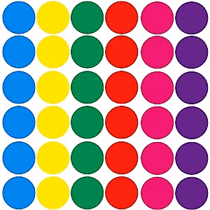 Round Floor Stickers, 6 Inch Spot Markers Floor Spots Self Adhesive Vinyl Stickers Classroom Dot Spots for Preschool and Kindergarten Elementary Teachers (60PCS)
