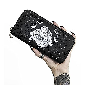 Ro Rox Selene Wallet Moon Phase Goddess Witchcraft Wicca Goth Faux Leather Purse