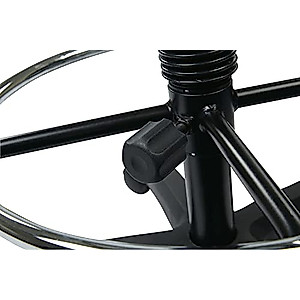 Office Star DC Series Adjustable Drafting Chair with Foot Ring and Sculptured Foam Seat, Icon Black Fabric