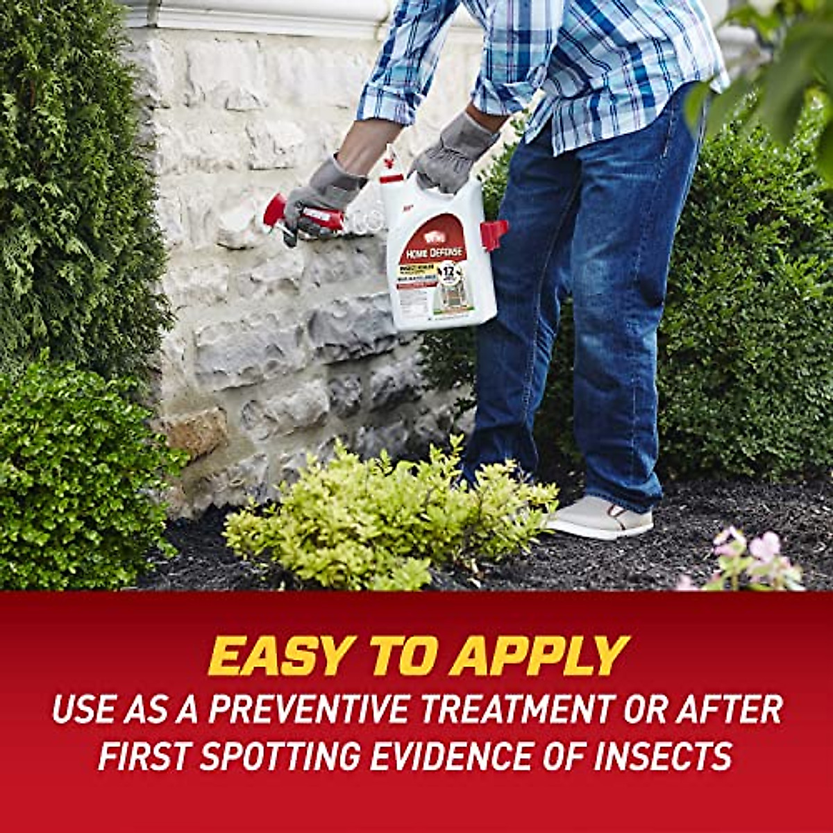 Ortho Home Defense Insect Killer for Indoor & Perimeter2 Ready-To-Use - With Trigger Sprayer, Long-Lasting Control, Kills Ants, Cockroaches, Spiders, Fleas & Ticks, Non-Staining, Odor Free, 1 gal.