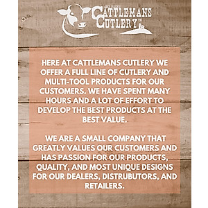 Cattlemans Cutlery Farrier Knife - Stainless Steel Pocket Knife with Hoof Pick (Blue)