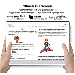 10 Inch Android 11 Tablet pc, 4 RAM 64GB ROM 128GB Expand, IPS HD,2.5D G+G Touch Screen,Google Certificated Wi-Fi Tablets,5MP Camera,Long Battery Life,Sliver-(Comes with Leather case) Silver…
