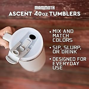 Mammoth Ascent Dark Blue 40 oz Tumbler with Handle