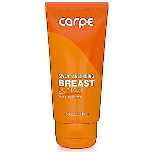 Carpe Sweat Absorbing Breast - Helps Keep Your Breasts and Skin Folds Dry - Sweat Absorbing Lotion - Helps Control Under Breast Sweat - Great For Chafing and Stain Prevention