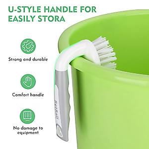 SetSail Scrub Brush, Heavy-Duty Scrub Brushes for Cleaning with Stiff Bristles Cleaning Brush for Shower, Bathroom, Carpet, Kitchen and Bathtub Scrubber - 2 Pack