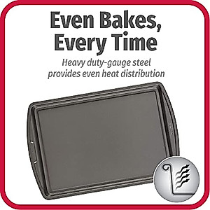Goodcook Baking Sheet, 13 Inch x 9 Inch, Dark gray - 3 Piece