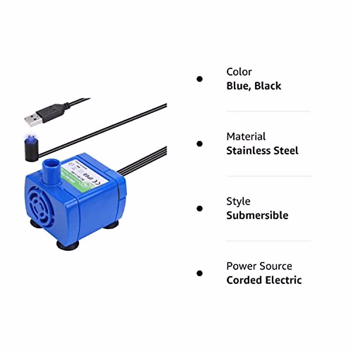 Wonder Creature Cat Water Fountain Pump, Replacement Pump for Round, Cubic and Crystal Cat Water Fountain, Pet Fountain Pump