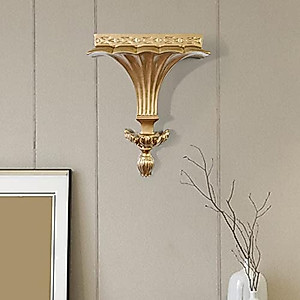 Gralara Wall Mounted Floating Shelves, Flower Pot Stand, Wall Organizer Shelf for Living Room Decoration, Aureate