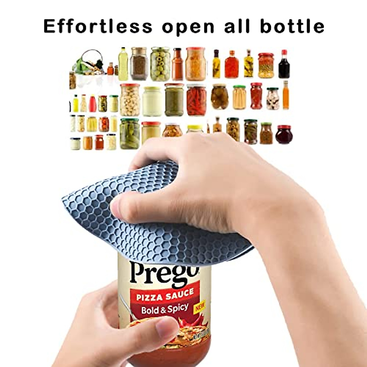 Large Jar Opener Gripper Pad 4PCS, Jar Opener for Seniors with Arthritis&Weak Hands,Bottle Opener,Non-Slip Jar Lid Opener Kitchen Coasters Heat Insulation Pad