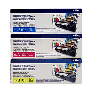 Brother TN310BK, TN310C, TN310M, TN310Y (TN-310BK, TN-310C, TN-310M, TN-310Y) Black, Cyan, Magenta and Yellow Toner -Cartridge Set
