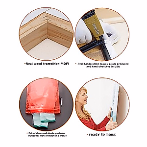 DECORARTS - Starry Night - Vincent Van Gogh Reproductions. Giclee Canvas Print Wall Art for Home Wall Decor. 30x24x1.5 in