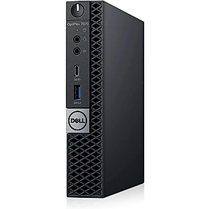 Dell Optiplex 7070 MFF Micro Form Factor Desktop 9th Gen Intel Core i7-9700T 8-Cores Processor, 16GB DDR4 RAM, 256GB SSD, Intel UHD Graphics 630, Windows 10 Pro, with 24" LCD (Renewed)