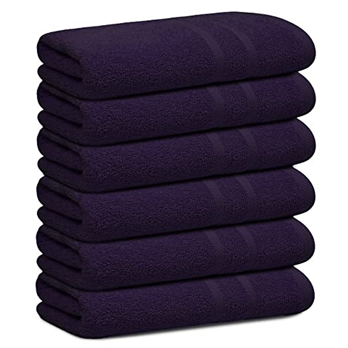 LOOP TERRY Bath Towel Set - 100% Cotton 6 Pack 24 x 46 Quick Dry Towels. Lightweight & Absorbent, 500 GSM Soft Towels use for Bath, Pool, Spa, Gym, Guest Bathroom, Ideal for Daily Drying