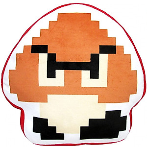 Little Buddy Super Mario Bros. 8-Bit Goomba 12.5 Stuffed Plush Pillow Cushion