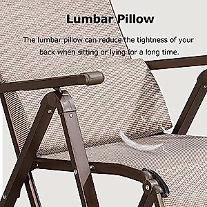 PURPLE LEAF Outdoor Zero Gravity Lounge Chair Patio Wicker Rattan Recliner Chairs Beach Pool Lawn Camping Indoor Office Deck Lounger Chair for Outside Folding Reclining Chair, Coffee