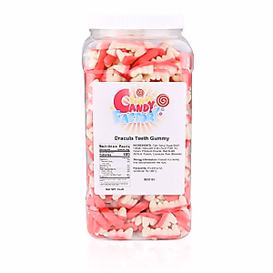 Sarah's Candy Factory Dracula Teeth Gummy Candy in Jar, 5 Lbs