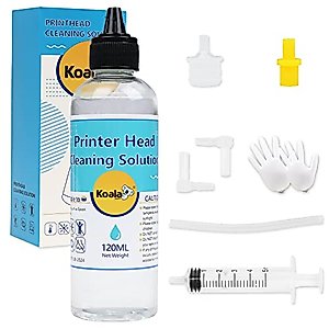 Koala Printhead Cleaning Kit, Printer Cleaning Kit 120ml Compatible with Epson/Canon/Brother/HP Inkjet Printers ET-2720 ET-2803 ET-4800 ET15000 WF7710 XP4105 etc.