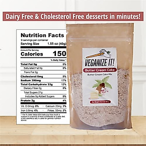 VEGANIZE IT! Vegan | Vanilla Butter Cream Cake (12 OZ) & Biscuit and Scone Mix (1lbs) | Ideal for Southern Biscuits |Classic Flavour Moist Fluffy Cupcake Mix| Desserts, Treats & Breakfast at Home