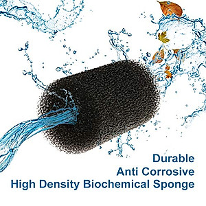 Senzeal 4PCS Pre-Filter Foam Sponge Roll Aquarium Filter Intake Cover for Aquarium Fish Tank(Medium)