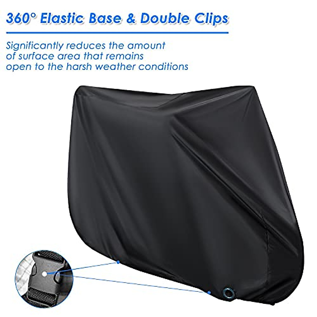 Asika Bike Cover, Outdoor Waterproof Bicycle Cover with Lock Hole, Rain Sun UV Dust Wind Snow Proof Bike Storage for Mountain Bike