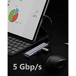 USB C to HDMI Adapter for iPad Pro 11/12.9 2021/2020/2018,iPad Air 4,USB C Hub Adapter with 3.5mm Headphone Audio Jack,4K HDMI,USB3.0,USB C Power Delivery Charging,Docking Station Accessories