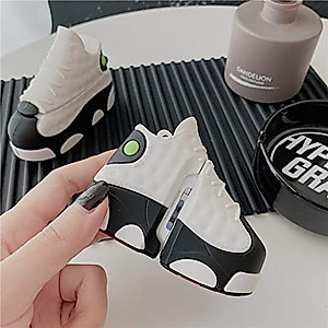 YLFYSF Silicone Case 3D Cartoon Funny Cute Cover Compatible for Earphones 1/2 (Sneakers Shoe Series) (Black White)