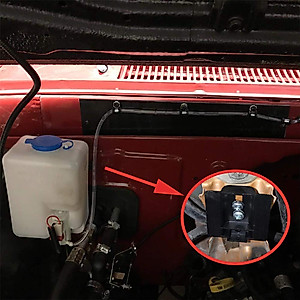 KEMIMOTO Universal Car Windshield Washer Pump, Washer Fluid Reservoir Bottle Kit with Pump Jet Button Switch 12V Windshield Tank