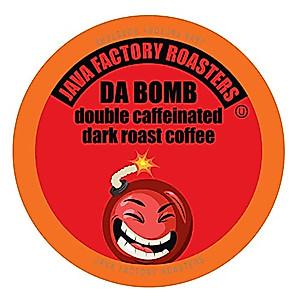 Java Factory Coffee Pods High Caffeine Coffee Compatible with K Cup Brewers Including 2.0, Da Bomb Extra Bold Double Caffeinated, 80 Count