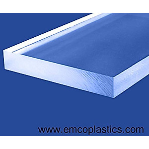 1/8" (3mm) Clear Acrylic Sheet 12"x12" Cast Plexiglass (0.118") Thick Nominal Size AZM