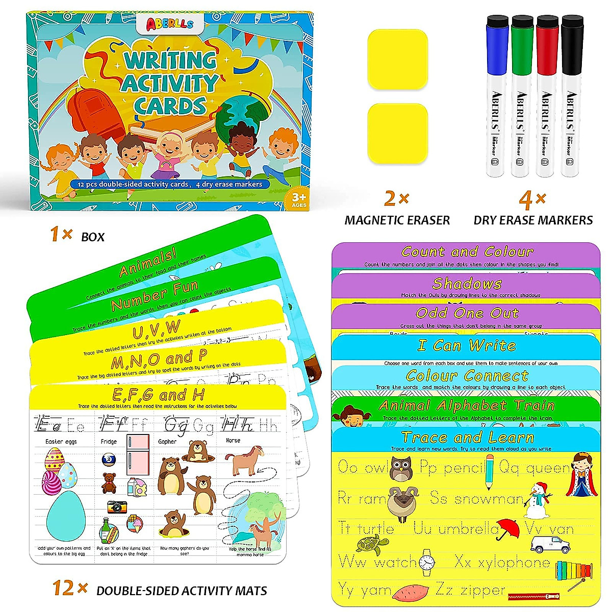 Handwriting Practice Book for Kids, Toddler Preschool Learning Activity for 3 4 5 Year Old Boys Girls, Kindergarten Educational Toys, Autism Montessori Toys, Tracking Letters Learn Number Workbook