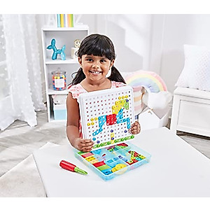 Kidoozie Create & Construct Building Kit, S.T.E.A.M Mosaic Art Activity for Children Ages 3+