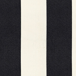 Honeycomb Indoor/Outdoor Cabana Stripe Black & Ivory Highback Dining Chair Cushion: Recycled Fiberfill, Weather Resistant, Reversible, Comfortable and Stylish Patio Cushion: 21" W x 42" L x 4" T