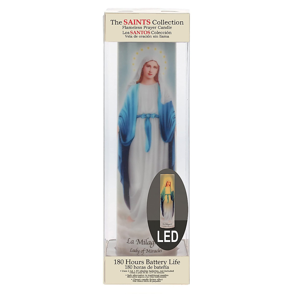 Stonebriar Lady of Miracles Flameless LED Devotional