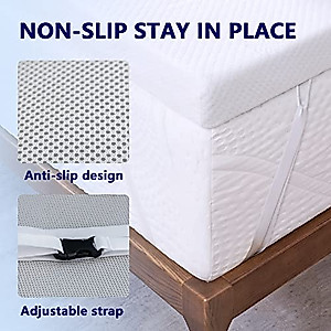 Mattress Topper Full, 2 Inch Gel Memory Foam Mattress Topper, Plush Soft Mattress Pads for Pain Relief, with Removable & Washable Cover, 120 Day Free Return, 10 Year Warranty