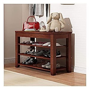 ALDEPO Shoe Cabinet Multi-Layer Solid Wood Shoe Changing Stool Simple Home Shoe Rack Corridor Sit-on Storage Bench Bedroom Bathroom Balcony Office Ballroom Plate S
