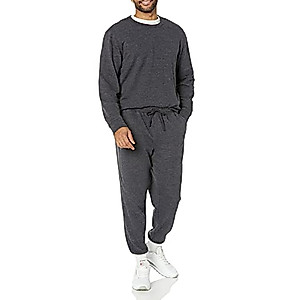 Amazon Essentials Men's Lightweight French Terry Jogger Pant (Available in Big & Tall), Charcoal Heather, Large
