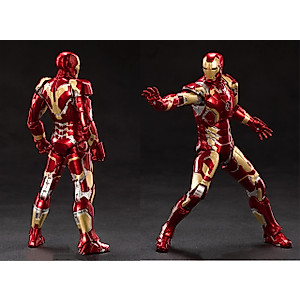 LonullyMege Ironman Action Figures Set 2 Pack Metal Painting All Joints Movable 7 Inch Collectible Model Toys (MK42 & MK43)