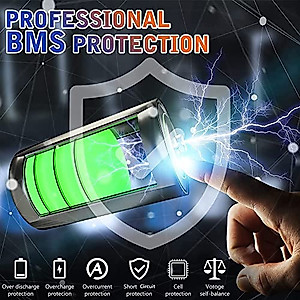 LISUATELI 12V 100Ah Lifepo4 Lithium Batteries Up to 3000-7000 Deep Cycles for Golf Cart Solar RV Camper Marine Battery (12V100AH black)