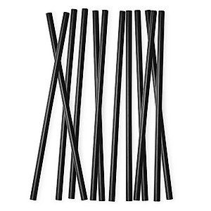 Simple Modern Plastic Reusable Straws | BPA Free and Waste Reducing Plastic Straw for Tumblers and Travel Mugs | Trek Collection | 12 Count (Pack of 1) | Midnight Black