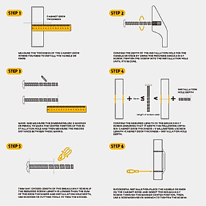 Goldenwarm 30 Pack Black Square Bar Cabinet Pull Drawer Handle Stainless Steel Modern Kitchen Hardware Cabinets Cupboard, Center to Center 5in(128mm）