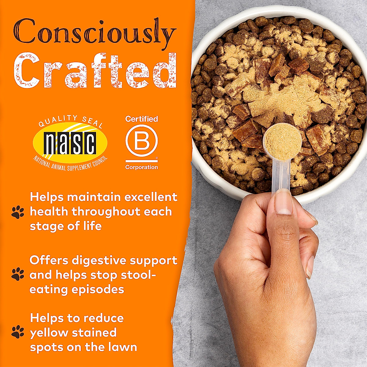 Earth Animal Stop Eating Stool Nutritional Supplement for Dogs & Cats | 8 oz