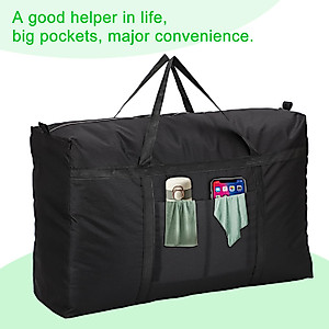 127L-34 Gallon Multipurpose Extra Large Storage Bags,Heavy Duty Moving Bags,Totes Moving Boxes Supplies for College,Christmas Tree Bag,Duffle Bags for Travel for Space Saving Moving Storage