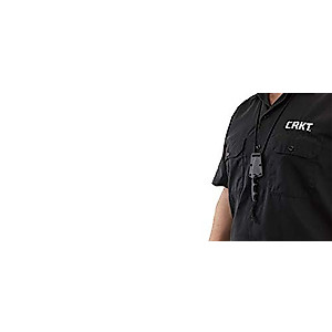 COLUMBIA RIVER KNIFE & TOOL CRKT Minimalist Wharncliffe Neck Knife: Compact Fixed Blade Knife, Folts Utility Knife, Bead Blast Blade, Resin Infused Fiber Handle, and Sheath 2385