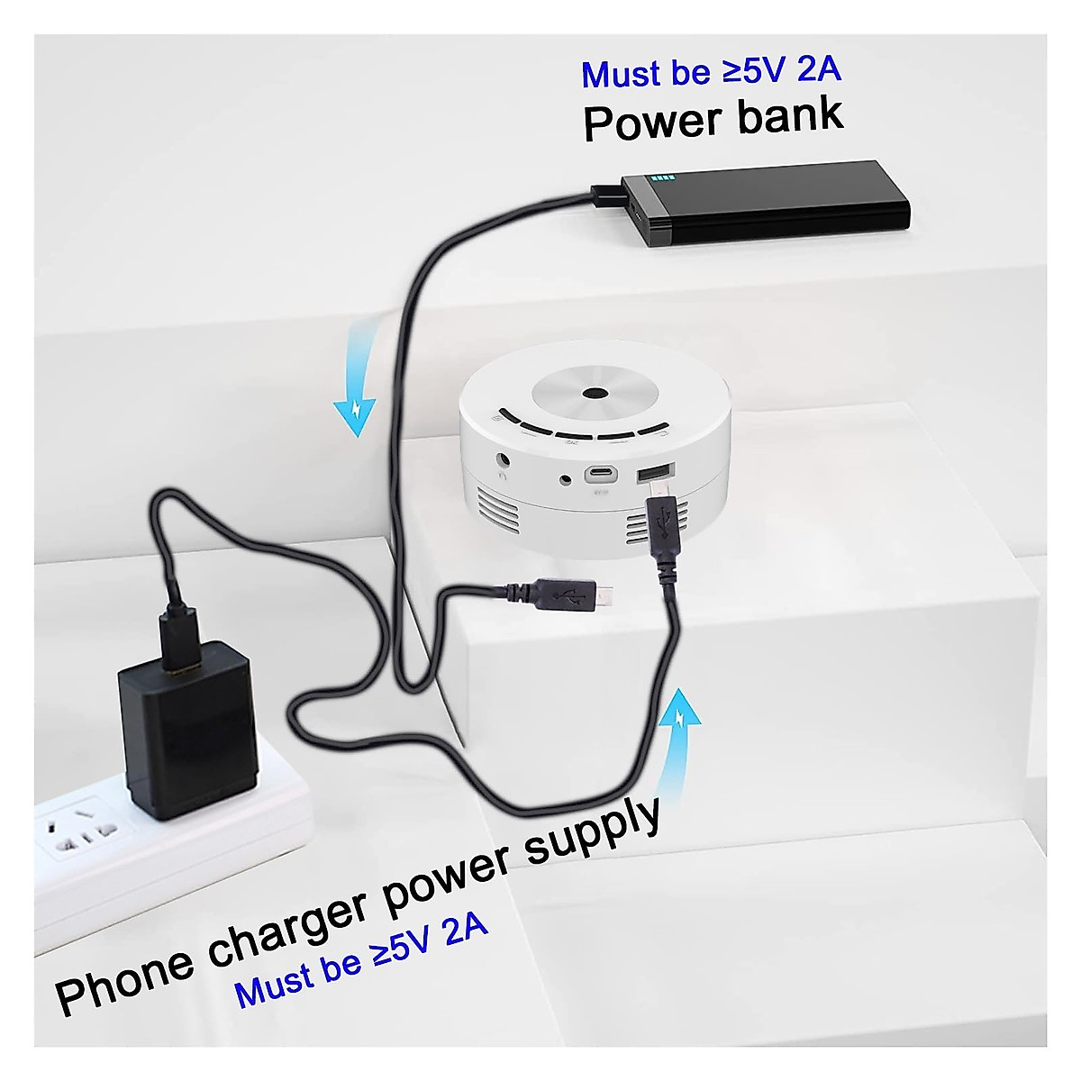 Mini Bluetooth Projector, Projector.YT200 LED Mobile Video Mini Projector Home Theater Media Player Kids Gift Cinema Wired Same Screen Projector For Iphone Android