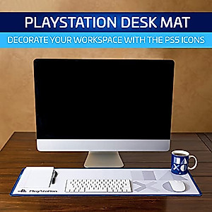 Paladone PlayStation 5 Icons Large Gaming Mouse Pad for Desk Keyboard Mousepad Non-Slip