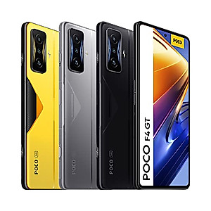 Poco F4 GT 5G + 4G LTE 256GB + 12GB Factory Unlocked 6.67" 120Hz 64Mp Triple Camera (Not Verizon Sprint Boost Cricket Metro At&T) + (w/Fast Car Charger Bundle) (Cyber Yellow)