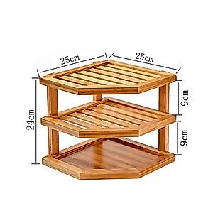 CHVOMNASE Bamboo 3 Tier Corner Shelf